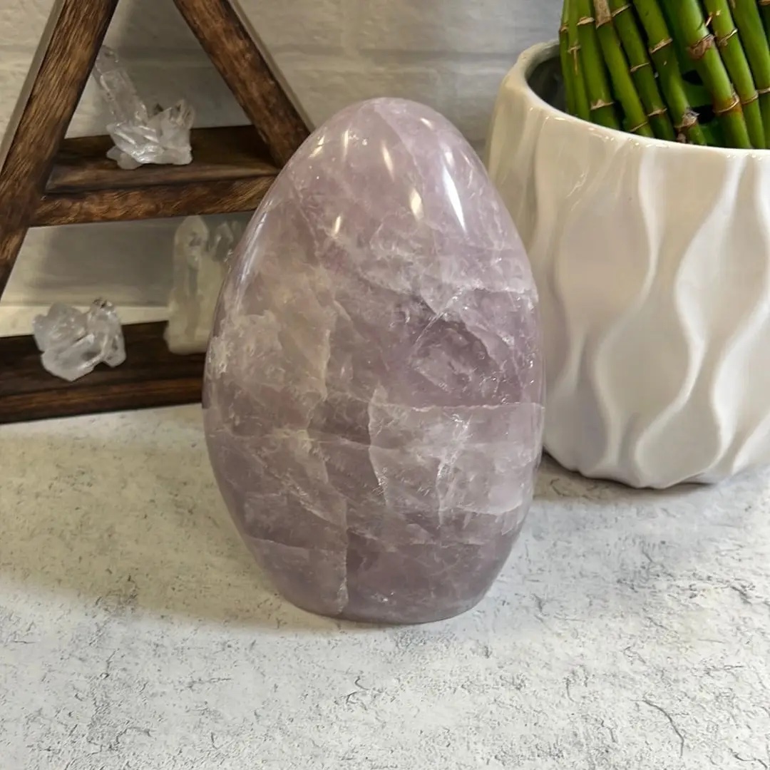 Rose Quartz Cut Base – Large – Fairy Dust Crystals & Such